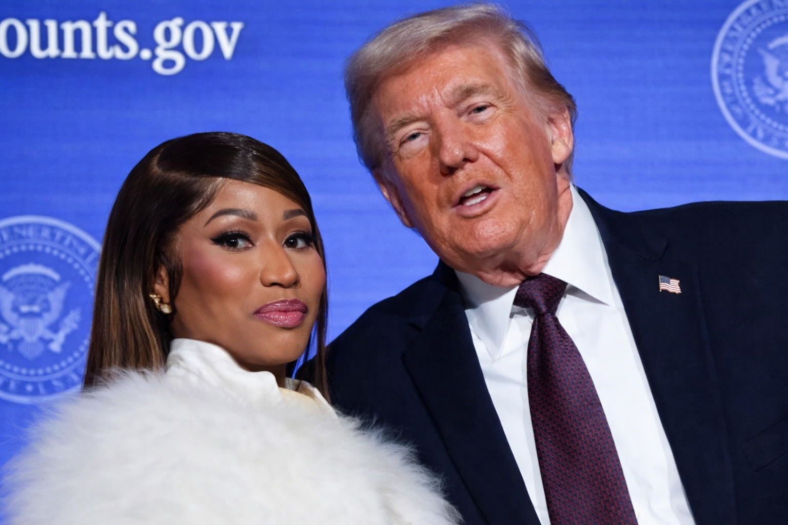 Nicki Minaj Calls Herself Trump's No. 1 Fan at Treasury Event, Holds ...